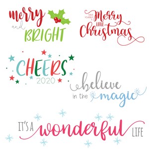 Christmas Overlays - Holiday Word Art - Overlays for Photographers ...