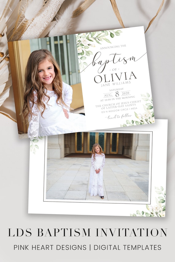 Lds Baptism Invitation Template
