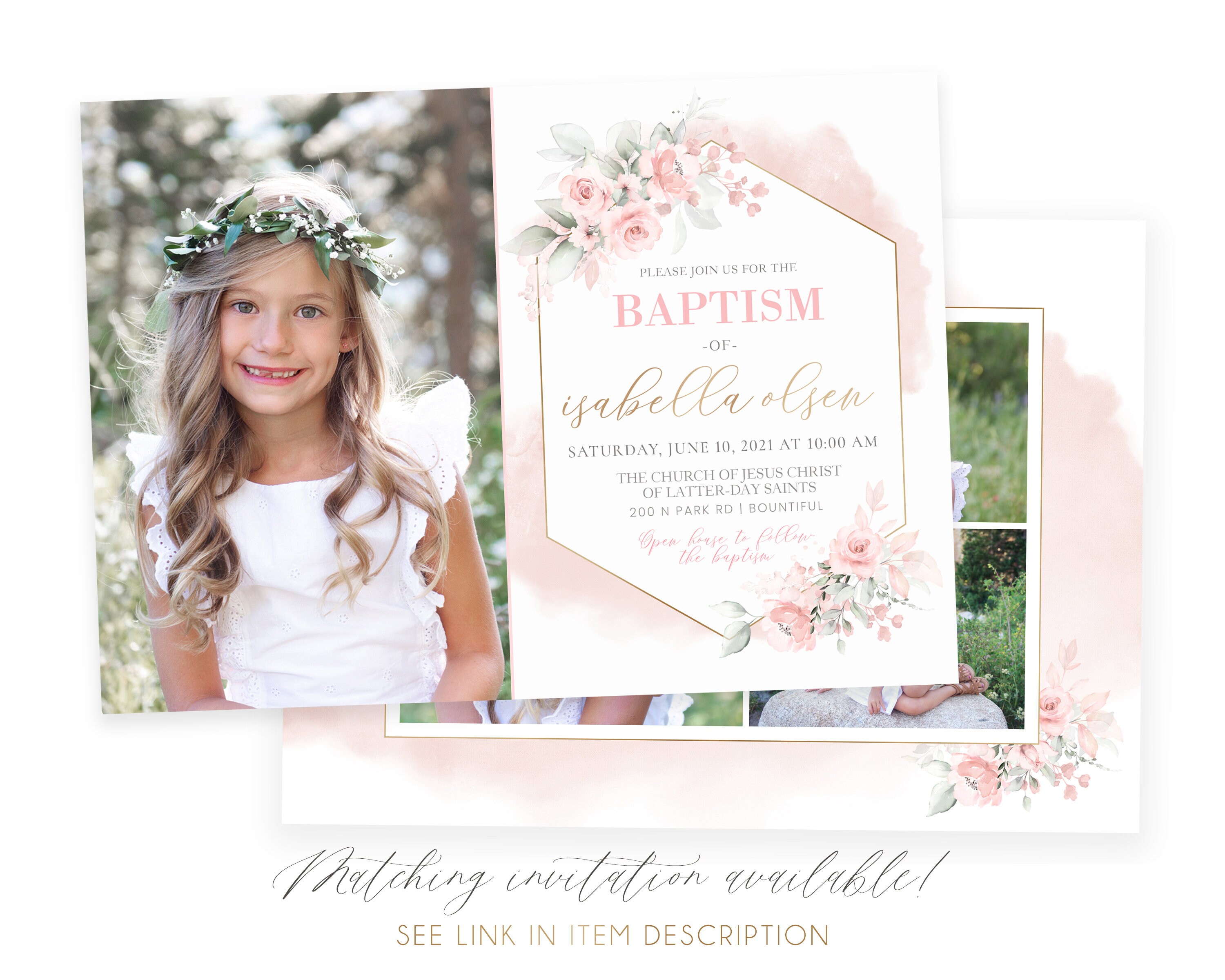 LDS Baptism Program Baptism Program Girl LDS Baptism Programs 