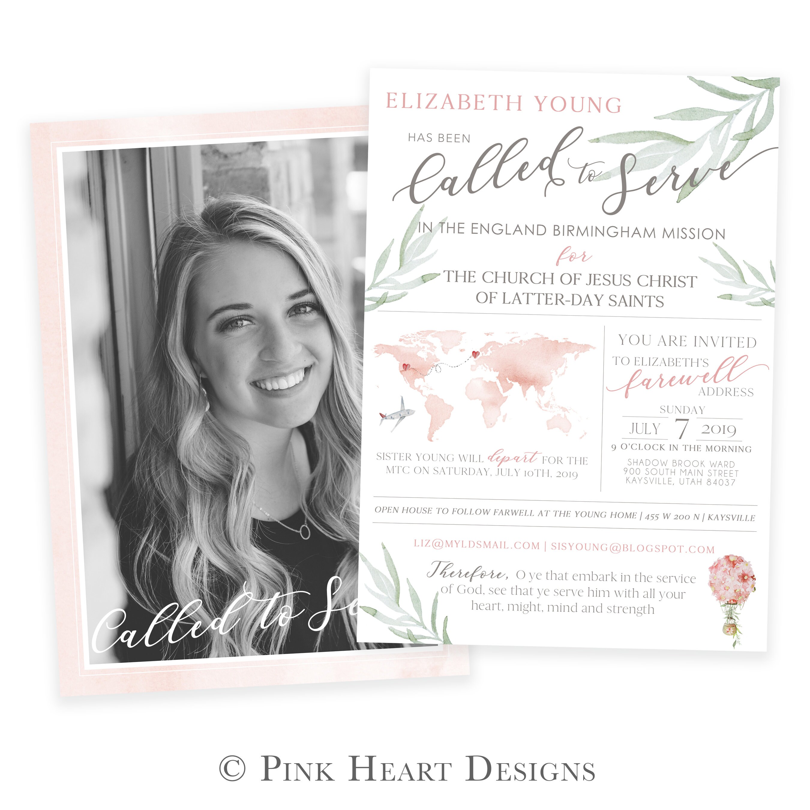 Modern LDS Called to Serve Printable Card Sister Printable Graduate ...