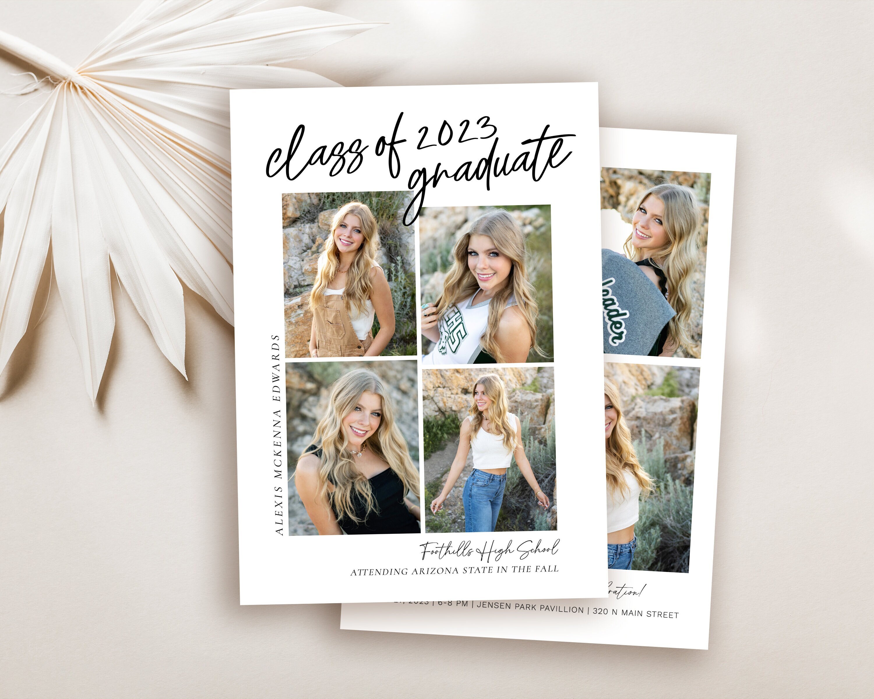Graduation Announcement 2023, Senior Announcement Card, Minimalist ...