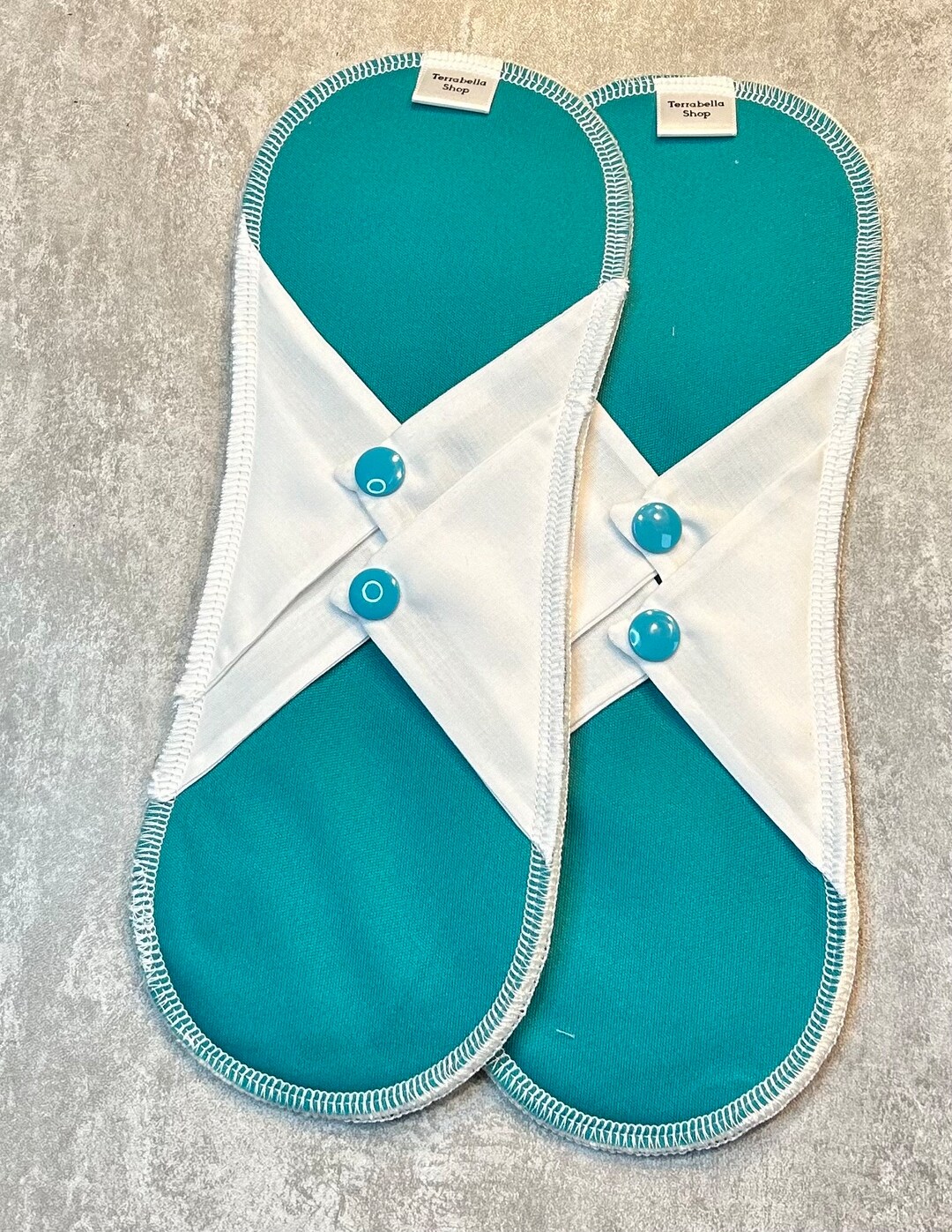 2 MAXI POST PARTUM Sanitary Napkins White Childbirth Washable Reusable ...