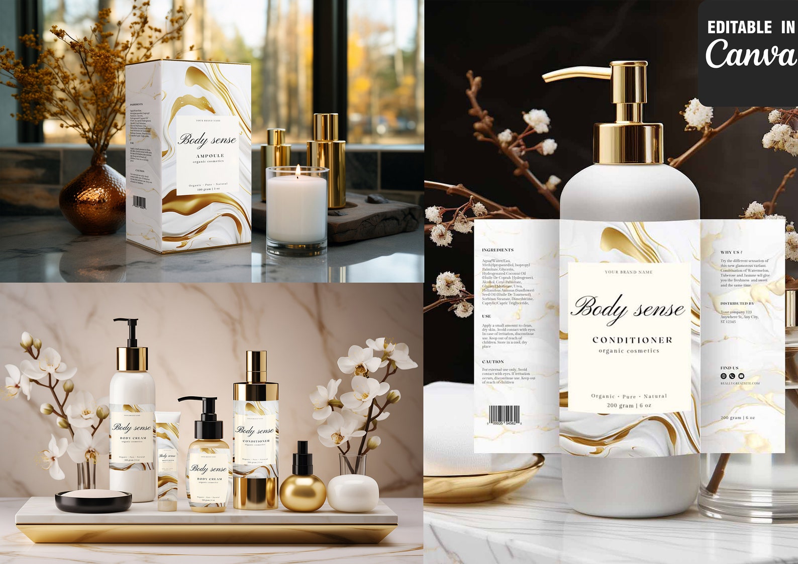 Editable Body Product Labels, DIY Cosmetic Labels, Editable Bundle ...