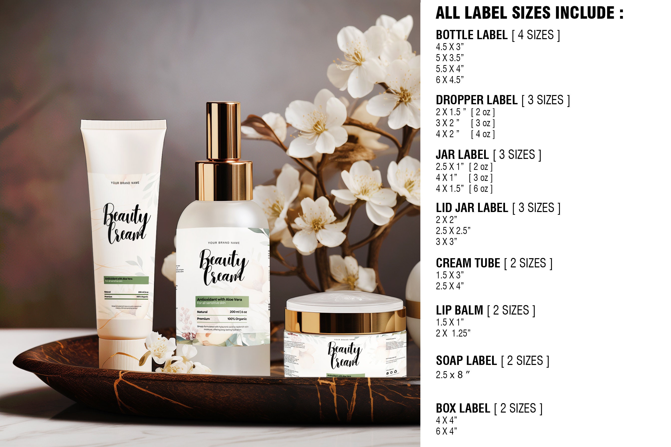 Editable Body Product Labels, DIY Cosmetic Labels, Editable Bundle ...