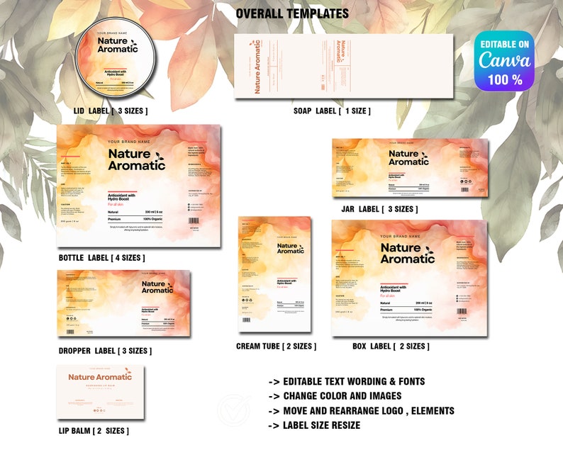 Editable Body Product Labels, DIY Cosmetic Labels, Editable Bundle ...