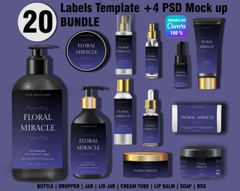 Editable Body Product Labels, DIY Cosmetic Labels, Editable Bundle ...