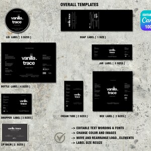 Editable Body Product Labels, DIY Cosmetic Labels, Editable Bundle ...