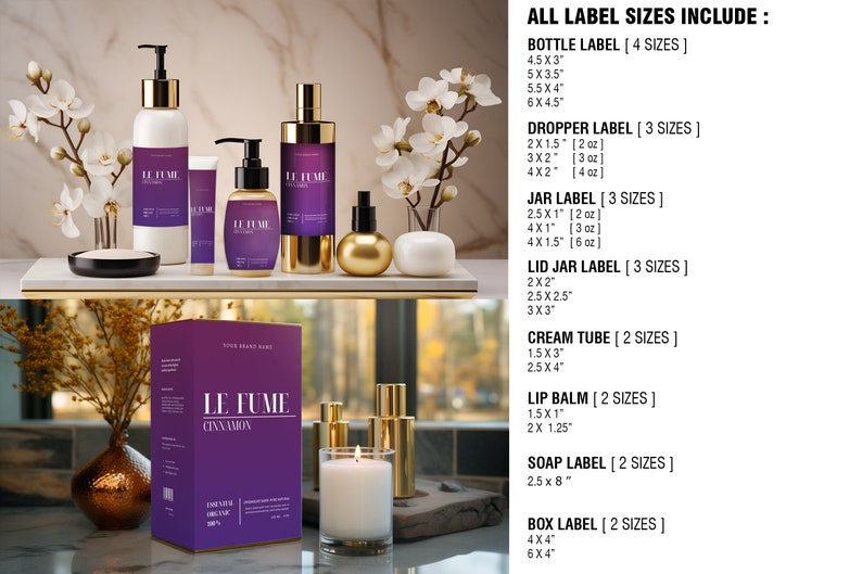 Editable Body Product Labels, DIY Cosmetic Labels, Editable Bundle ...