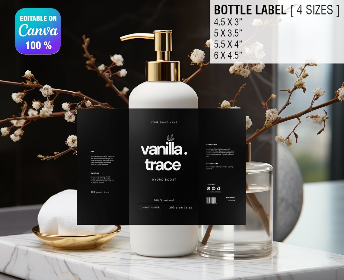 Editable Body Product Labels DIY Cosmetic Labels Editable - Etsy