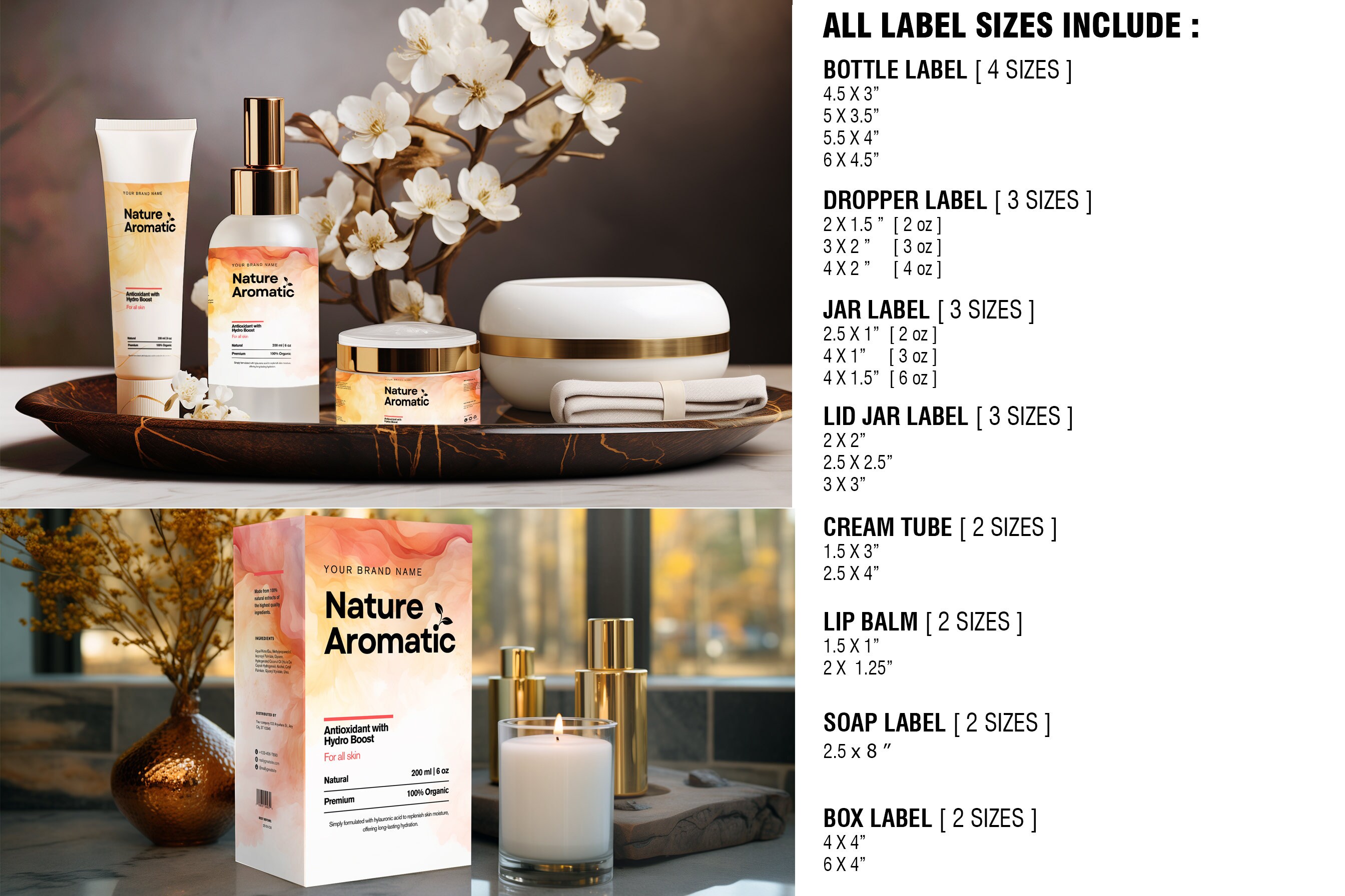 Editable Body Product Labels, DIY Cosmetic Labels, Editable Bundle ...