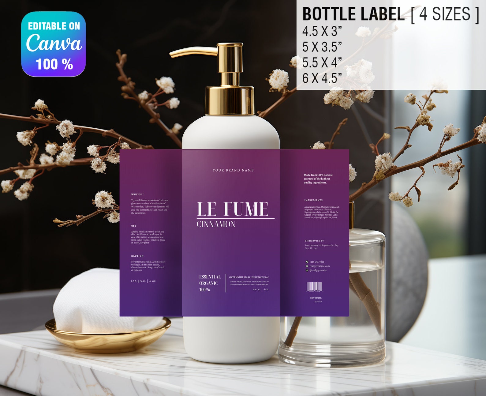 Editable Body Product Labels, DIY Cosmetic Labels, Editable Bundle ...