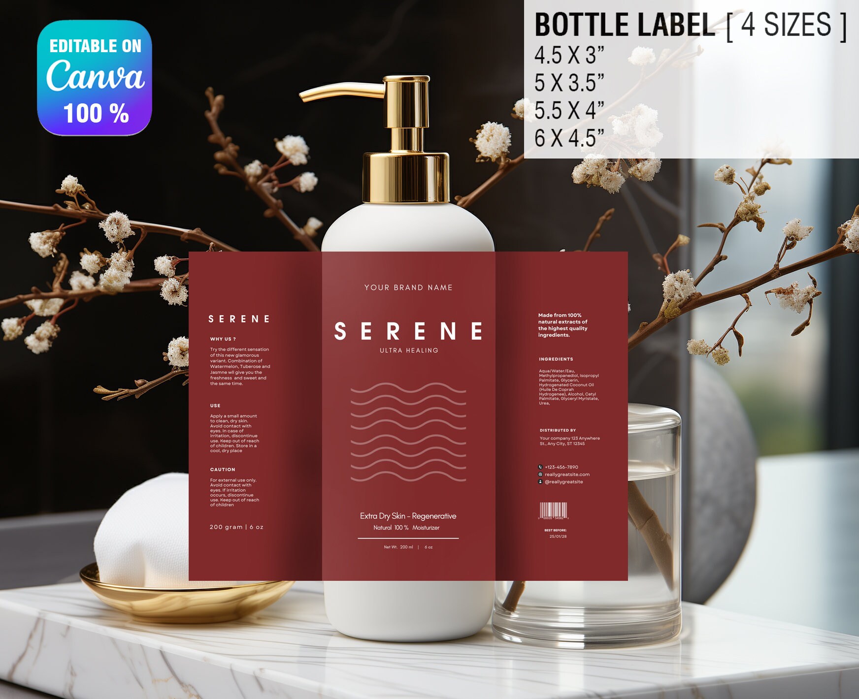 Editable Body Product Labels, DIY Cosmetic Labels, Editable Bundle ...