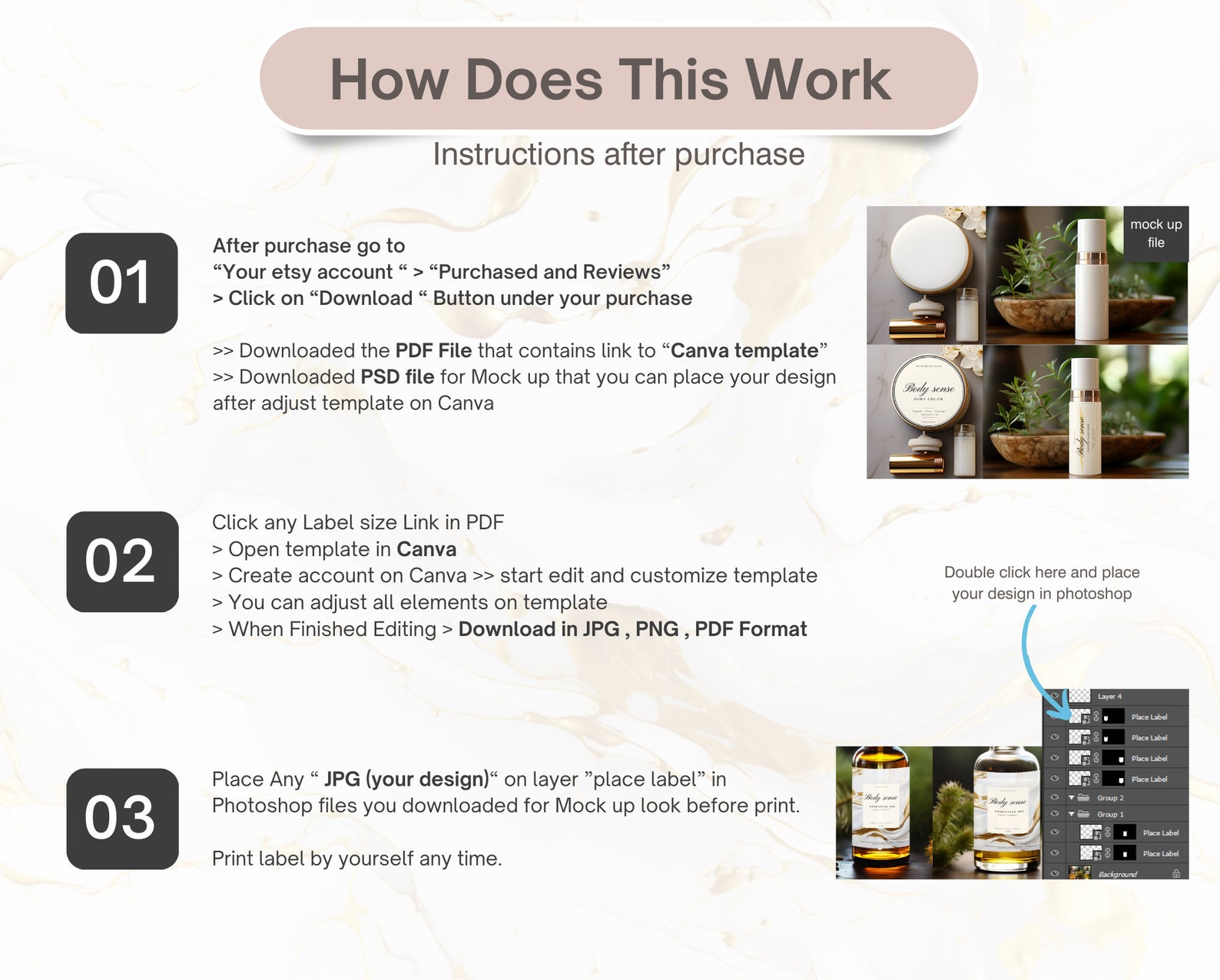 Editable Body Product Labels DIY Cosmetic Labels Editable - Etsy