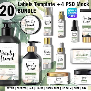 Editable Body Product Labels, DIY Cosmetic Labels, Editable Bundle ...