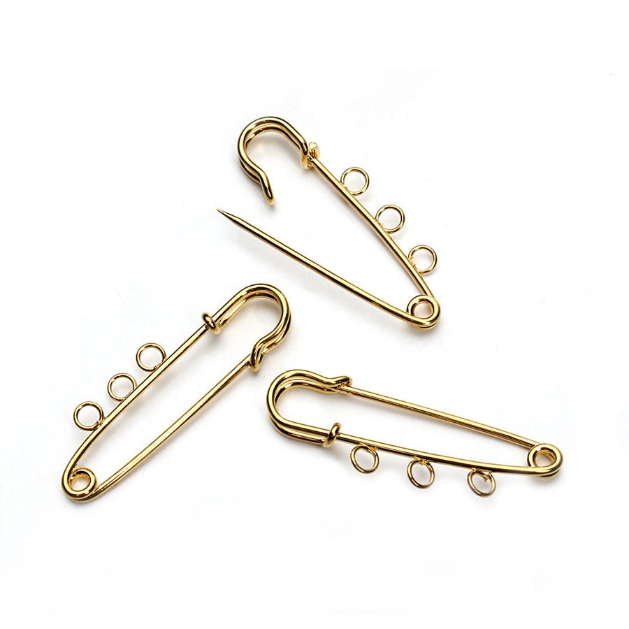 10PC Gold Tone Pin With Loopssilver Kilt Pin2 Inchthree - Etsy