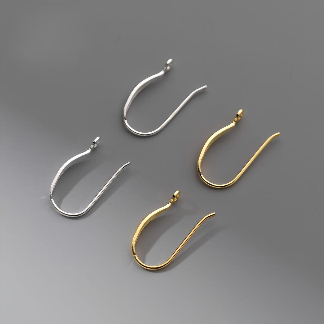 4pcs Sterling Silver Ear Wire Ball Dot French Hooks Dangle Earring ...