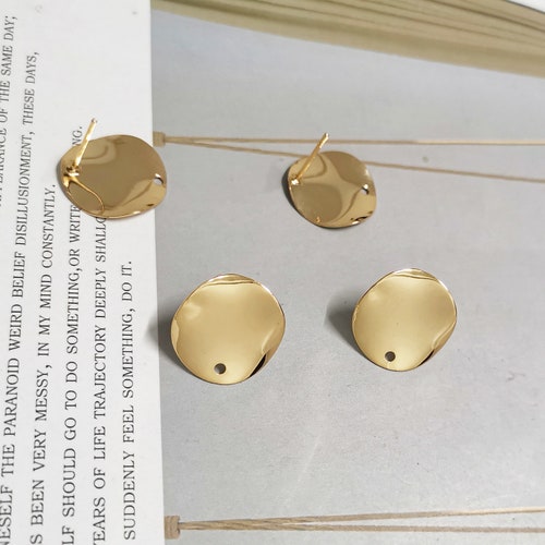10PCS 18K Nickel Free Real Gold Plated Brass Earring Posts - Etsy