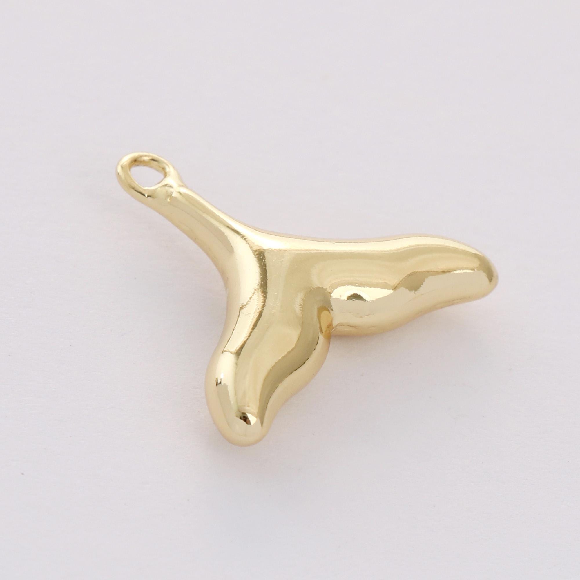 3D Real Gold Plated Mermaid Tail Charm,mermaid Tail Drop, Mermaid Tail ...