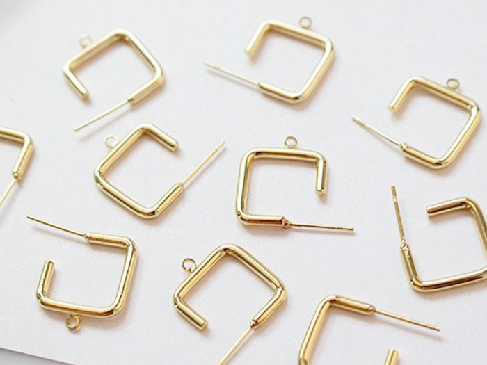 10PCS High Quality 18k Gold Plated Brass Earring Posts | Etsy