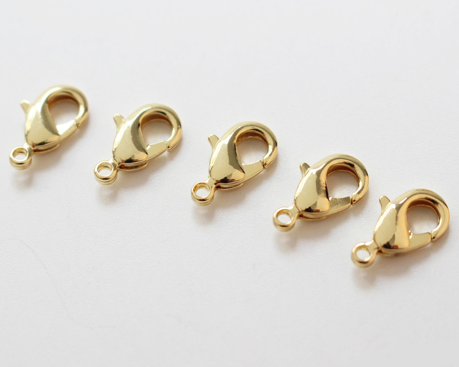 10pcsreal Gold Plated Brass Lobster Clasp Oval Lobster - Etsy