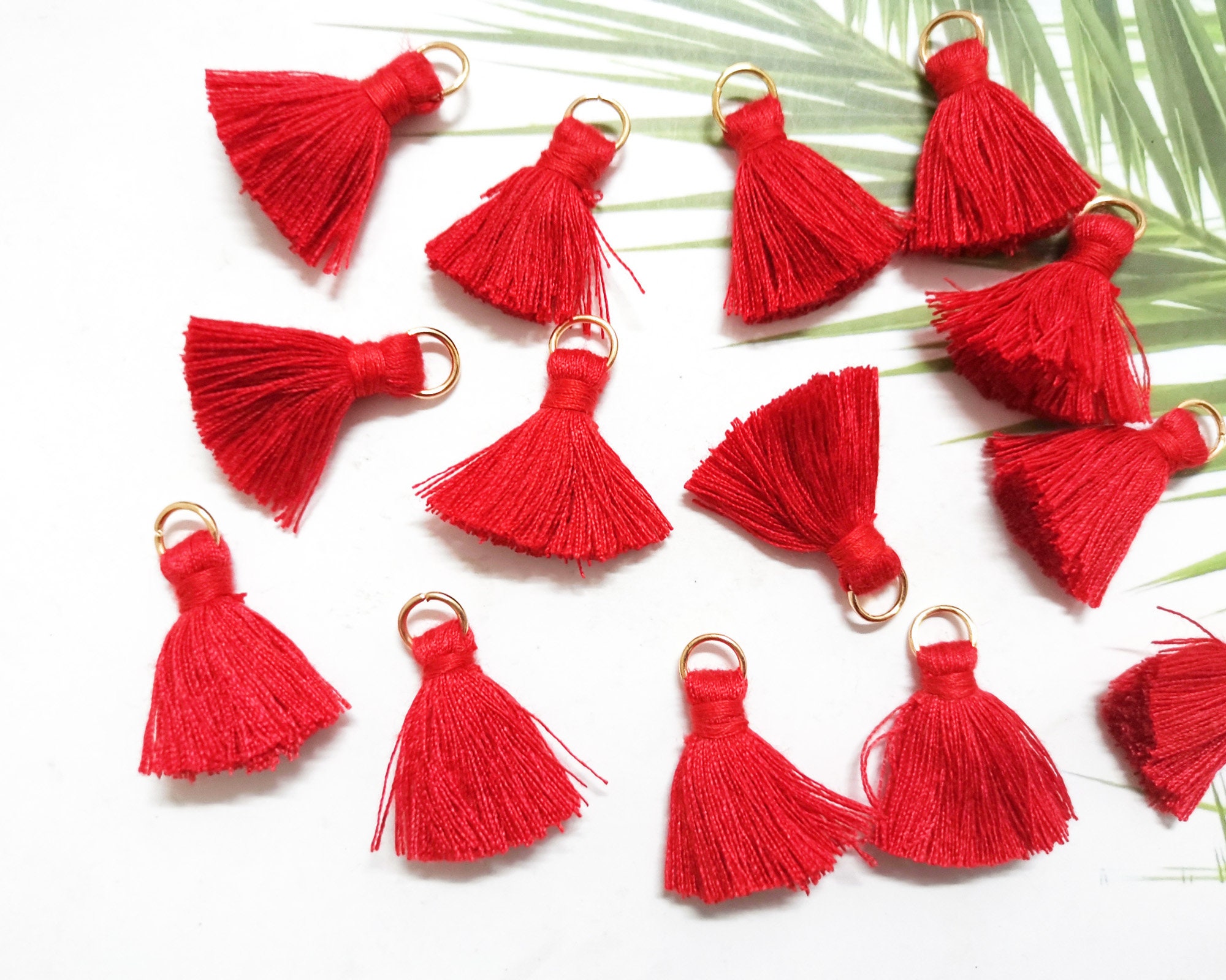 10pcs Red Tasselstiny Catton Tassels2cm Cotton Thread - Etsy