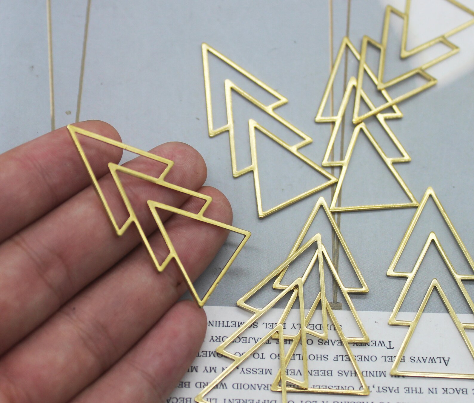 10pcs Raw Brass Arrow Charm, Geometry Charms, Earring Findings, Jewelry ...