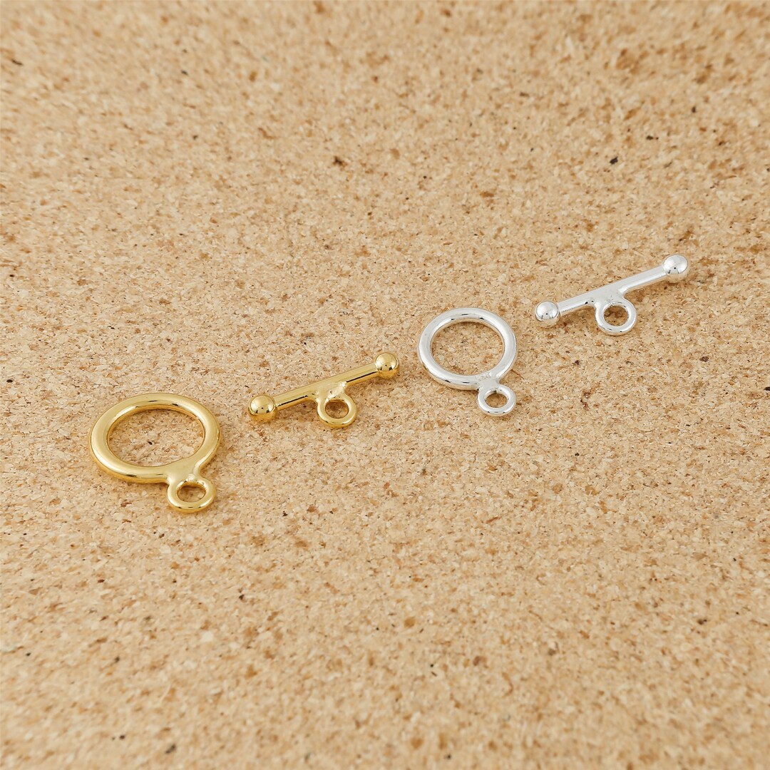 5set 925 Sterling Silver Toggle Clasp, Clasp Set, Large Clasp , Easy ...