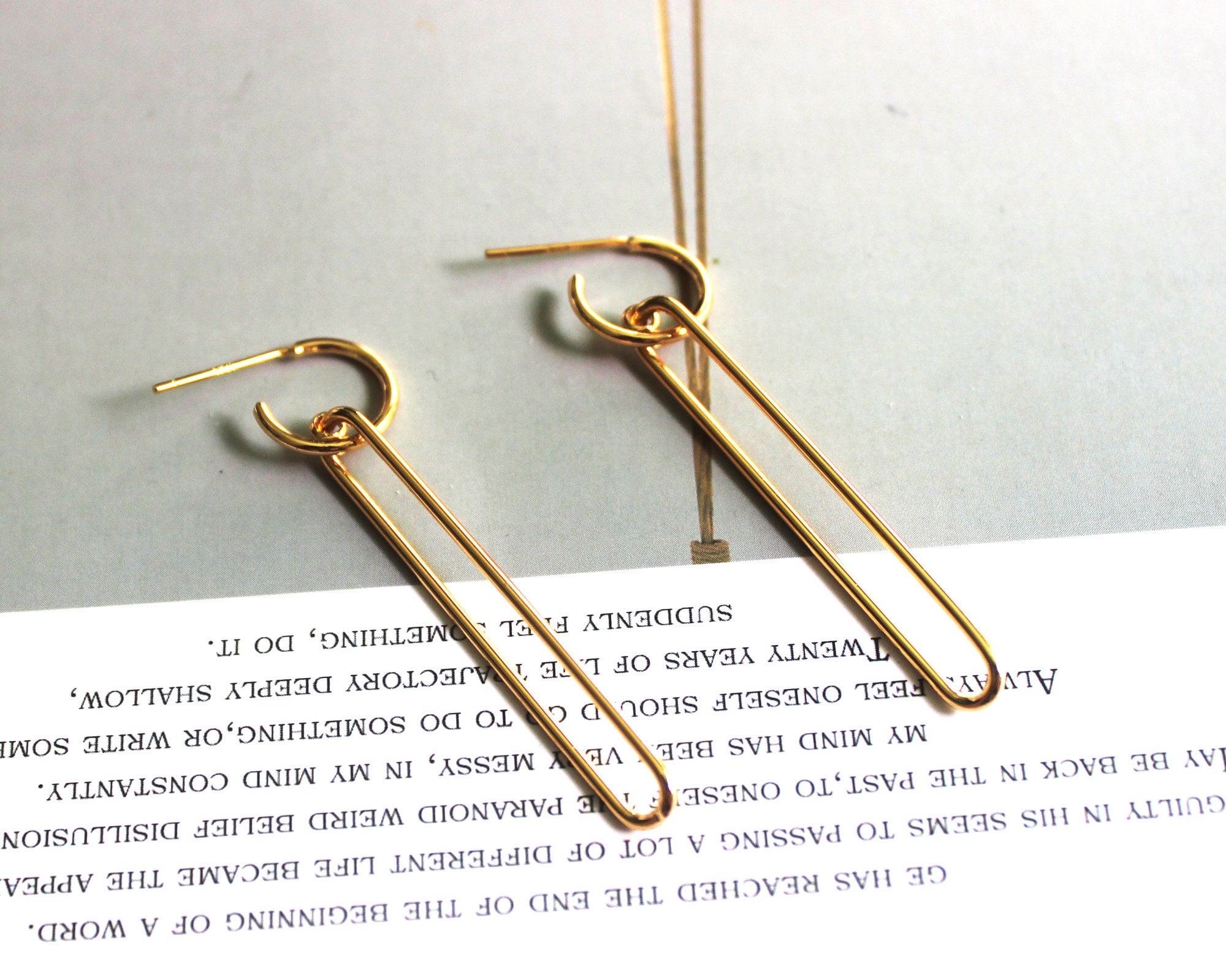 6PCS Real Gold Plated Brass Earring Posts Earring Stud Ear - Etsy