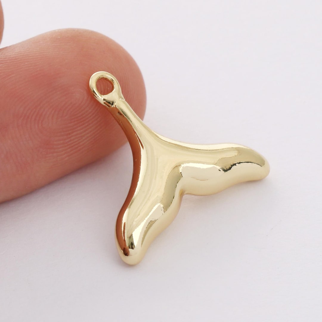 3D Real Gold Plated Mermaid Tail Charm,mermaid Tail Drop, Mermaid Tail ...
