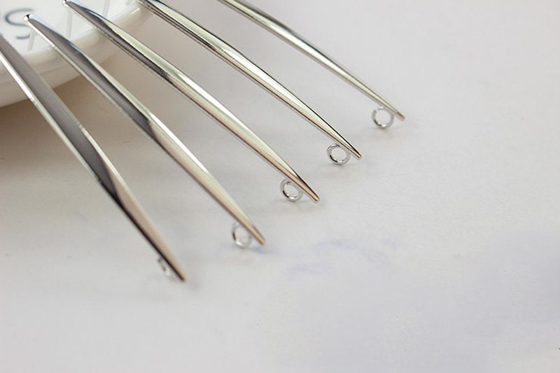 10pcs. 18k Gold Plated Long Bar Earringsshiny Gold Bar Bar - Etsy