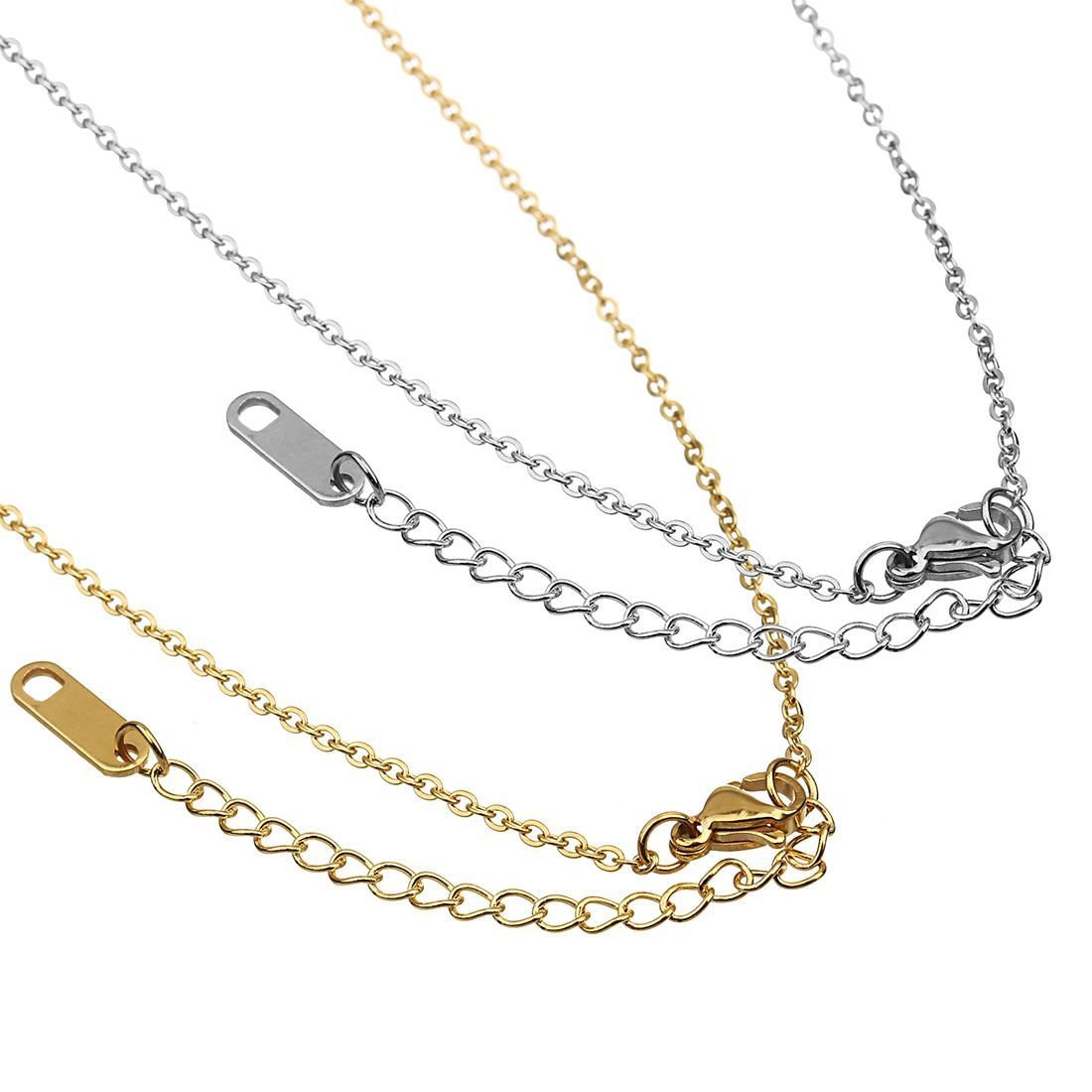5PCS. 19.68inch / 50cm Stainless Steel Cable Link Chain With - Etsy