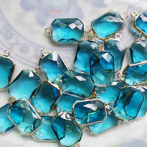 2pcs/10pcs Large Blue Faceted Lucite Rectangle Shaped Channel Set ...