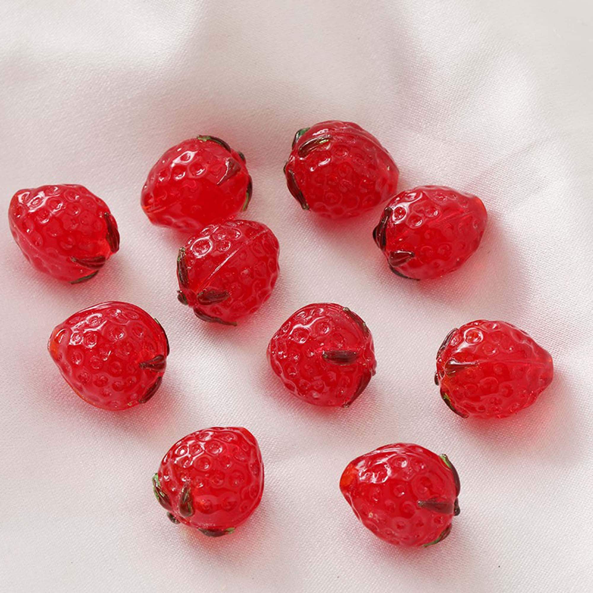 10PCS Glazed Strawberry Beads Vintage Bead Fruit Glass | Etsy