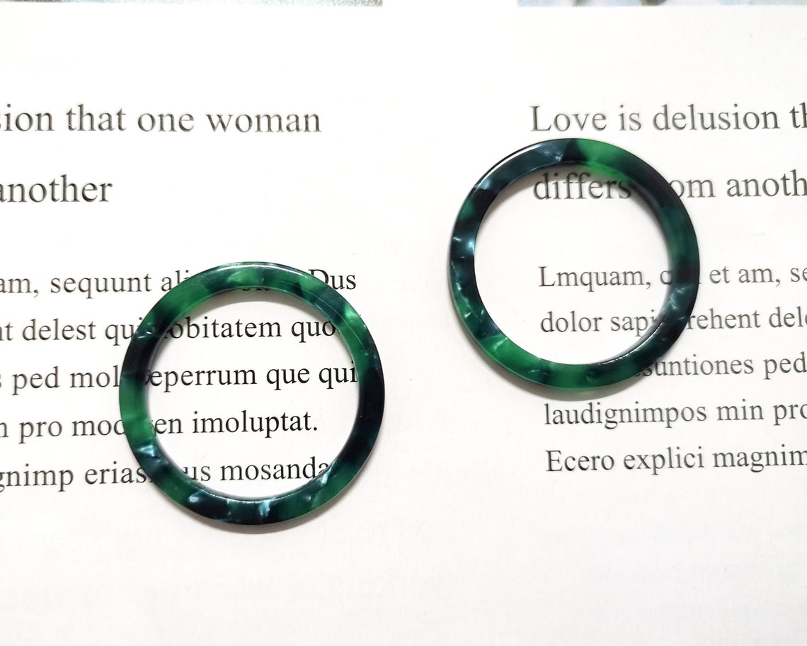 10pcs 29MM/36MM/44MM Round Circle Acetate Celluloid Charm Pendant ...