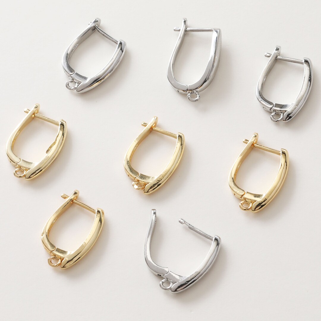 6pcs Real Gold Plated Round Leverback Ear Wires With Loop,french Clip ...