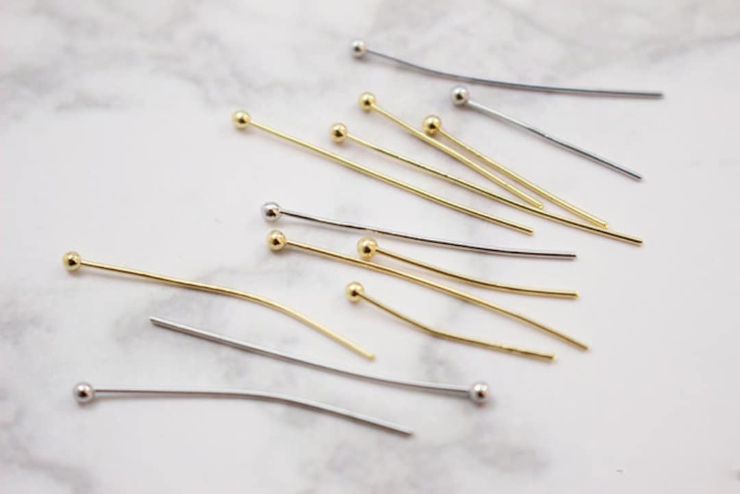 50PCS High Quality 18K Gold Plated Brass Ballpin,20mm/30mm,gold ...