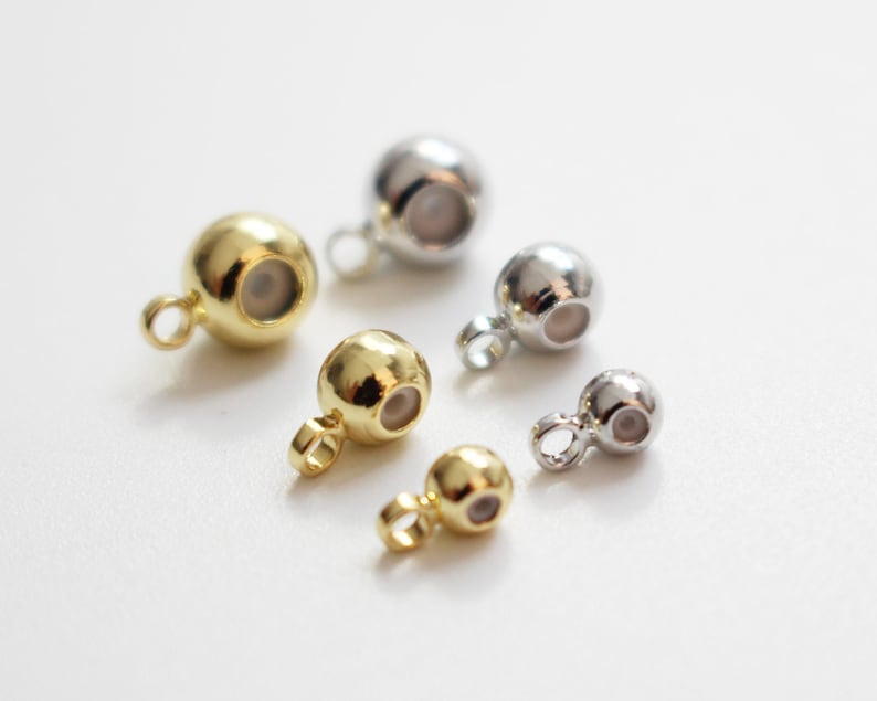 10pcs,real Gold Plated Chain Stopper,3mm/4mm/5mm Grip Slide Holder ...