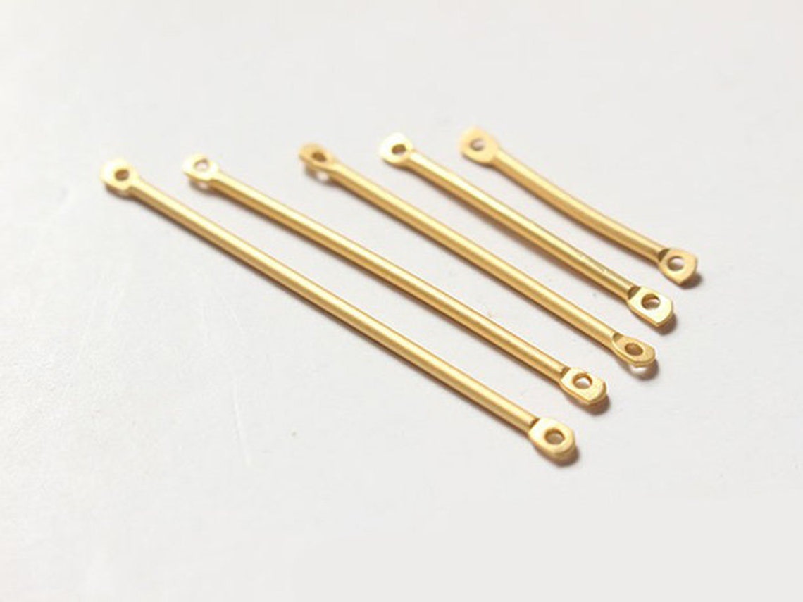 10PCS 20MM/25MM/30MM/35MM/40MM Brass Bar Connector, Vintage Matt Gold ...