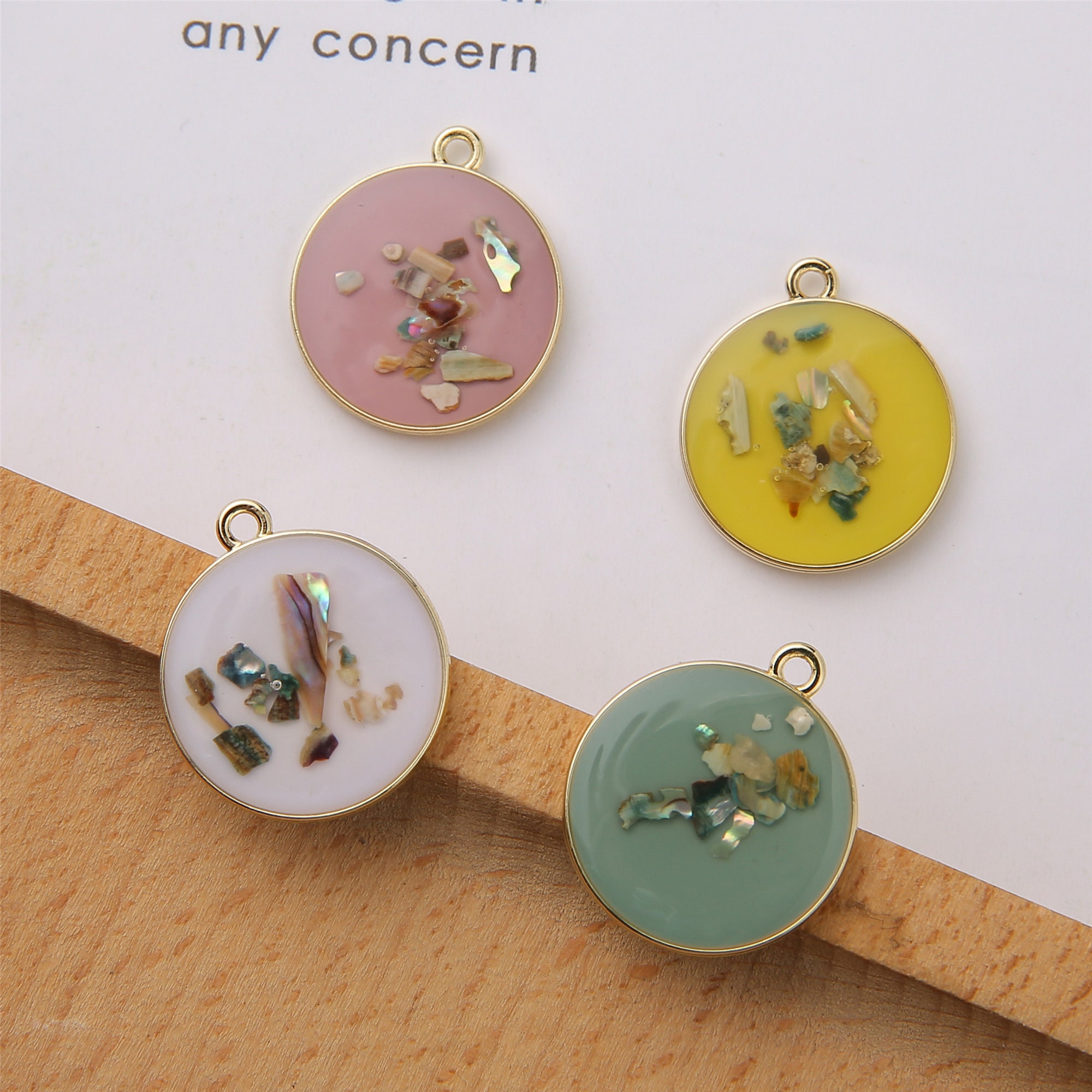 10pcs Alloy Charm Round Circle Charm Circle Pendant - Etsy