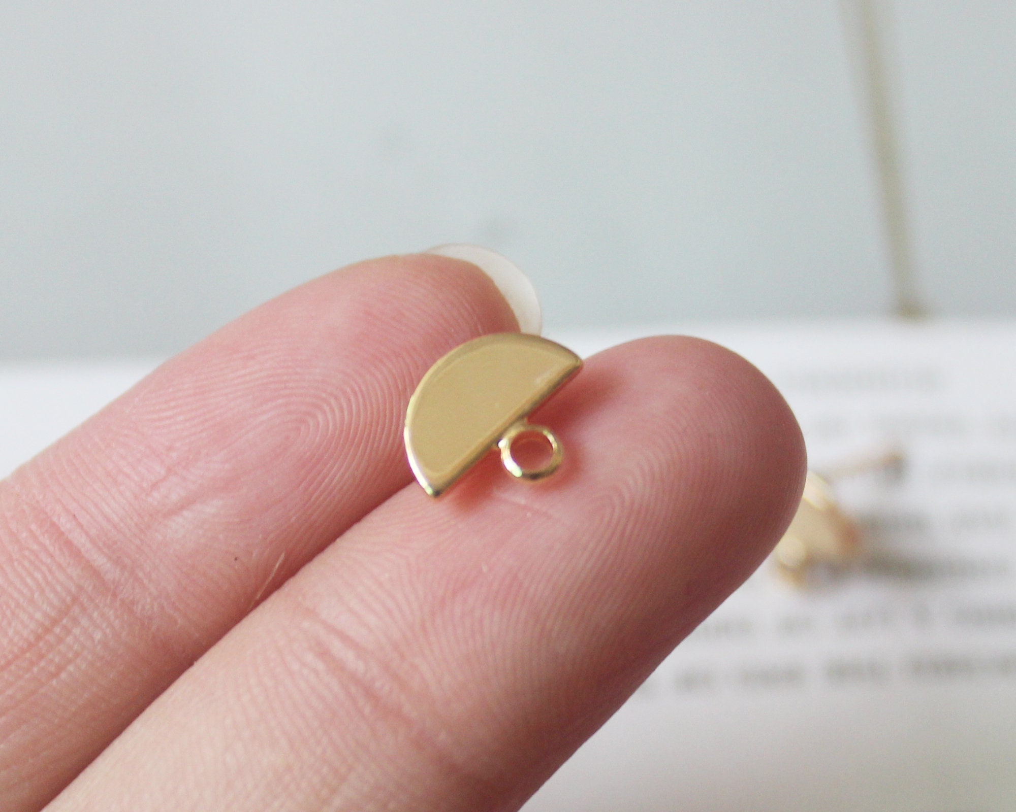 10PCS 18K Nickel Free Real Gold Plated Brass Earring Posts - Etsy