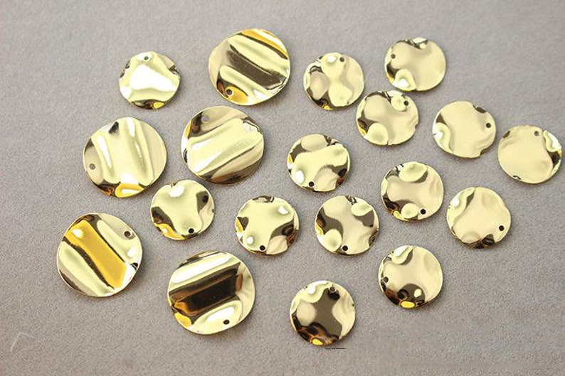 10PC High Quality Round Coin Disc Charm15mm/22mmvermeil - Etsy