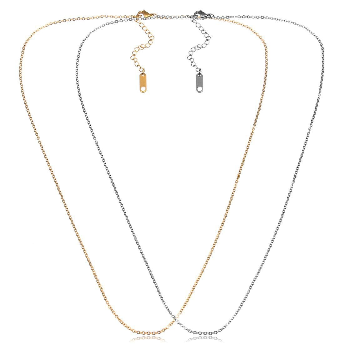 5PCS. 19.68inch / 50cm Stainless Steel Cable Link Chain With - Etsy