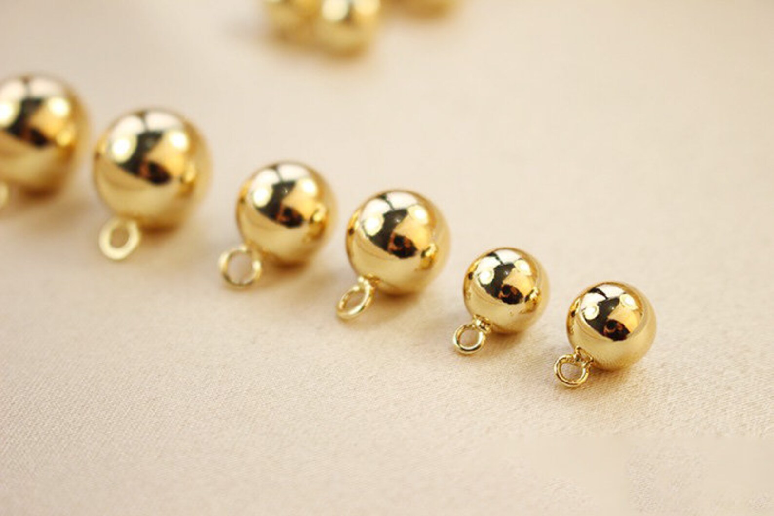 10pcs Polishing Ball Charm Pendant,8mm/10mm/12mm,metal Ball Pendant ...