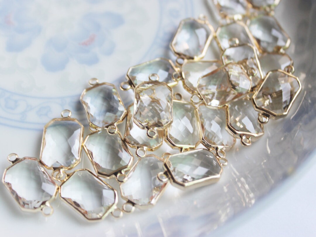 2pcs/10pcs Large Clear Faceted Lucite Rectangle Shaped Channel Set ...