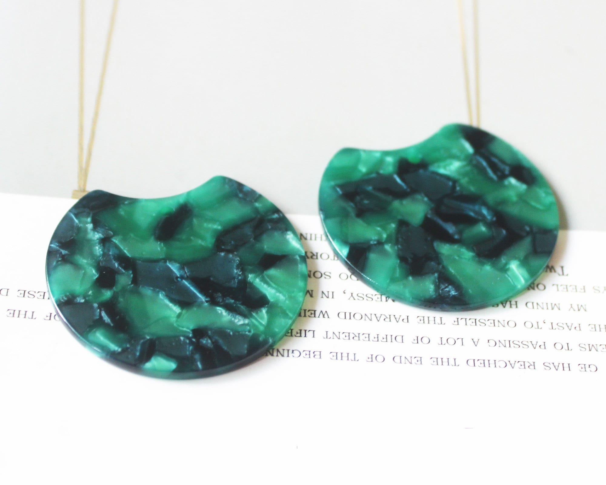 6pcs Round Circle Acetate Celluloid Charm Pendant Summer Earrings ...