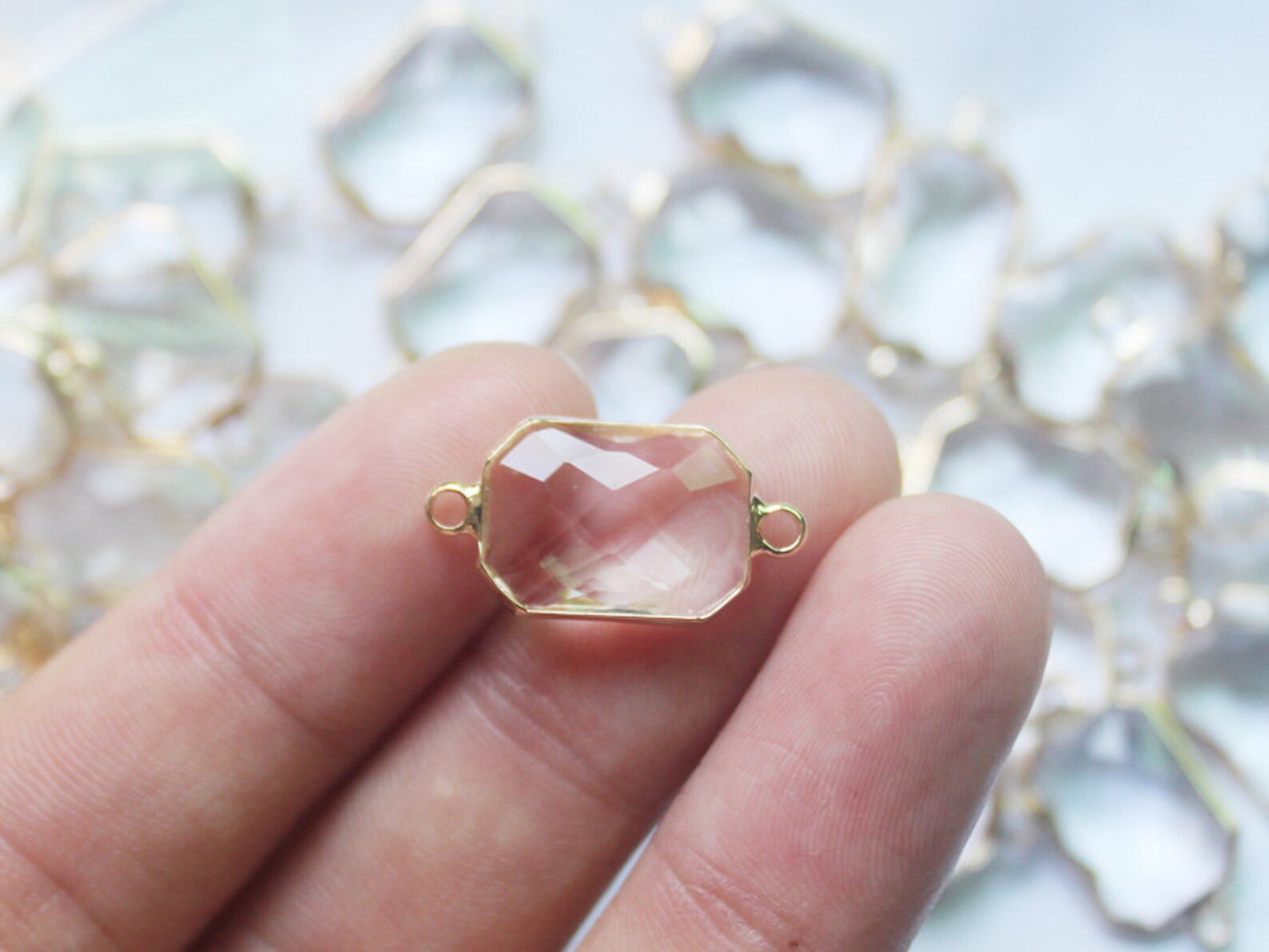 2pcs/10pcs Large Clear Faceted Lucite Rectangle Shaped Channel | Etsy