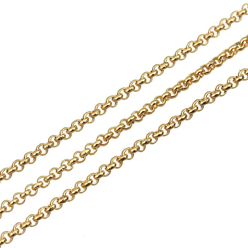 10 Yards/volume. 2MM Gold Plated Stainless Steel Chain O - Etsy