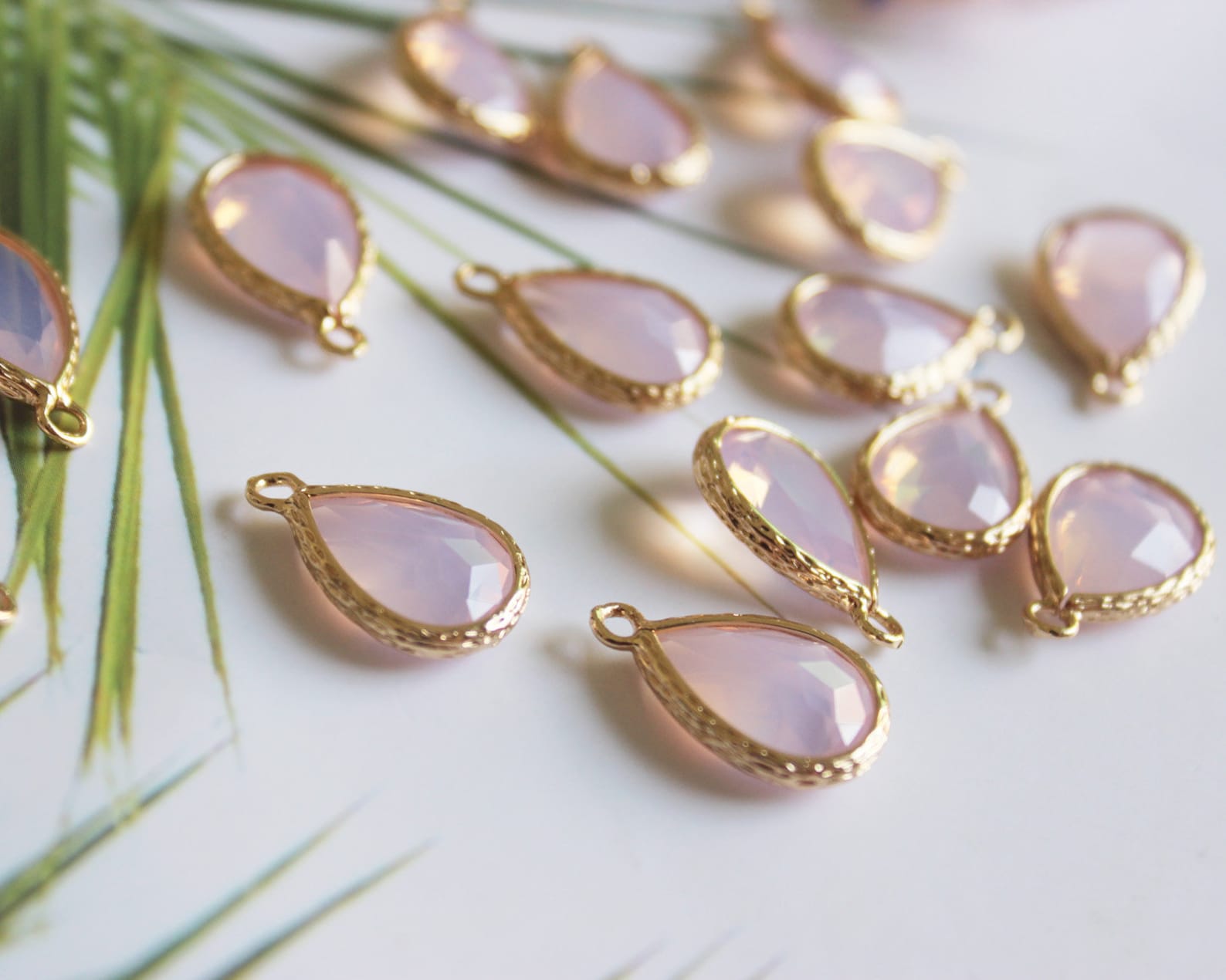 2pcs/10pcs Pink Oval Opal Charm Pendant Natural Opal Gemstone - Etsy