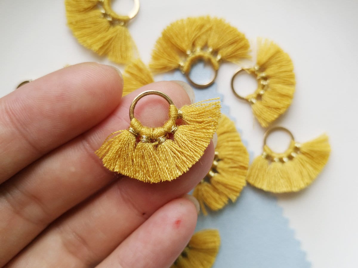 2pcs/10pcs Small Fan Shape Tasselsfan Tasselscotton Tassels - Etsy