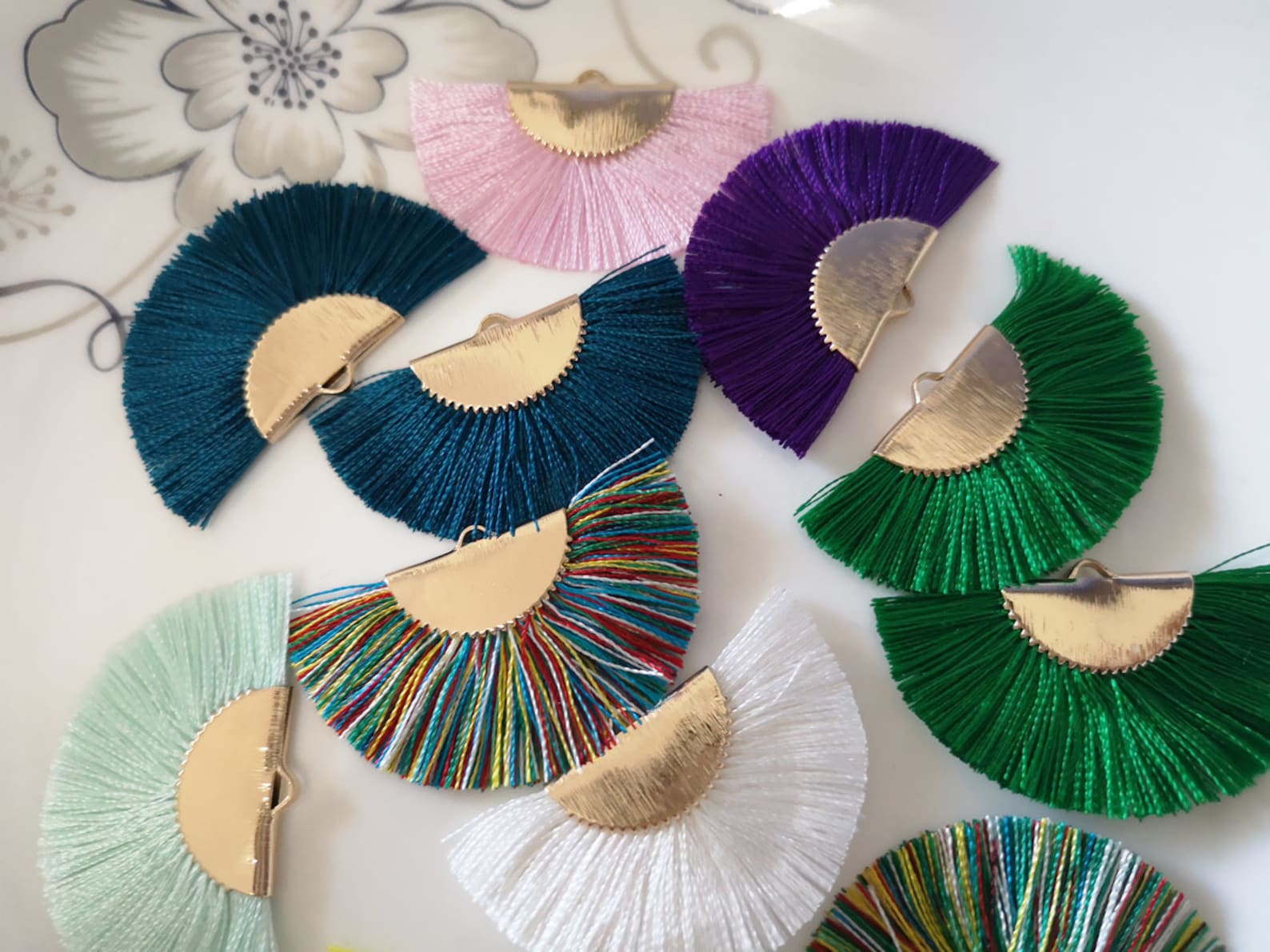 2pcs Small Fan Tassels Silk Tassels Silky Thread Tassels - Etsy